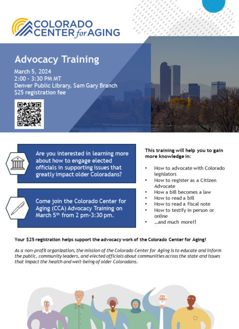 CCA Advocacy Training March 2024 – Colorado Center for Aging